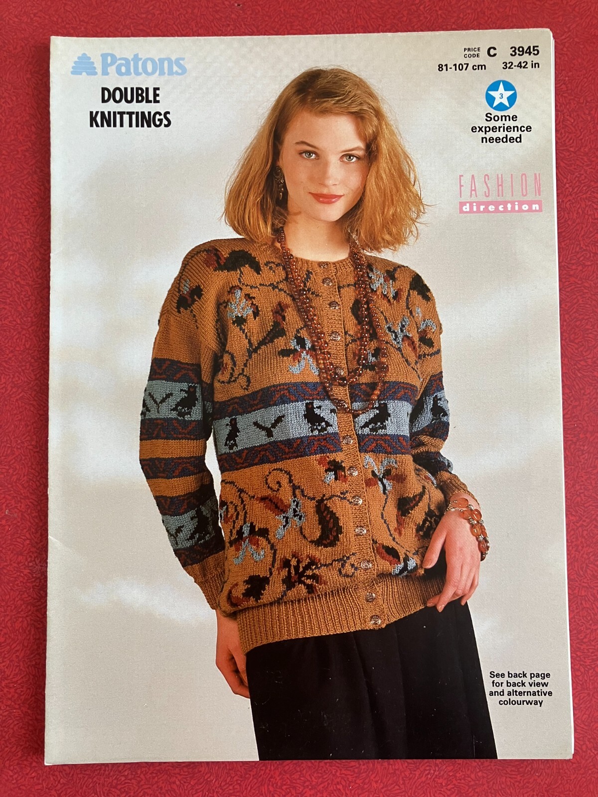 Vintage 1980's Patons Knitting Patterns Woman Jumper Cardigan DK 332.01 ...