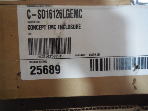 NEW HOFFMAN C-SD16126LGEMC WALL MOUNT ENCLOSURE CSD16126LGEMC ...