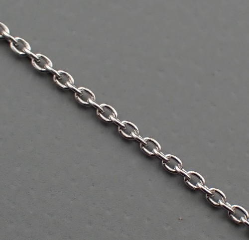 Solid 14k White Gold Cable Chain Necklace 16 Inch | eBay