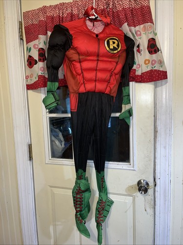 Rubies Batman Deluxe ROBIN Muscle Costume Child Size Medium 7/8 NO CAPE ...