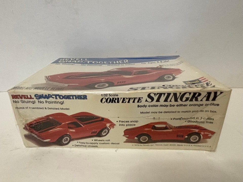 CORVETTE STINGRAY ASSEMBLY KIT REVELL SNAP -TOGETHER 1/32 SCALE MODEL ...