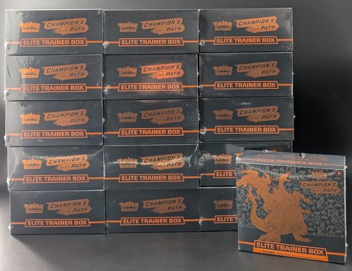 Lot of (16) Pokemon TCG Champion's Path Elite Trainer Box Charizard ETB ...