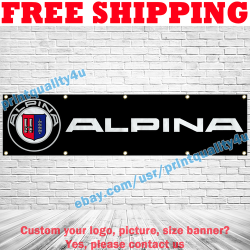 BMW Alpina Banner Flag 2x8 ft Car Racing Show Garage Sign Wall Decor ...