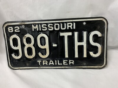 Missouri Trailer Plate -82- | eBay