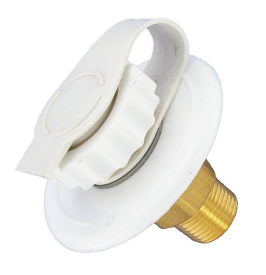 * RV Flush mount WATER Inlet FLANGE Trailer 2-3/4" Plastic brass tank ...