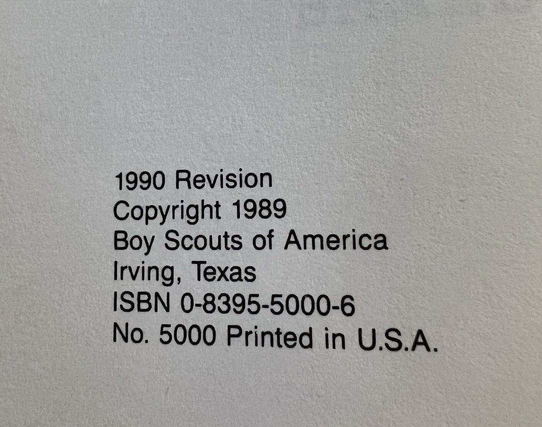 BSA Order Of The Arrow Paperback Copyright 1989 Revision 1990 Handbook ...