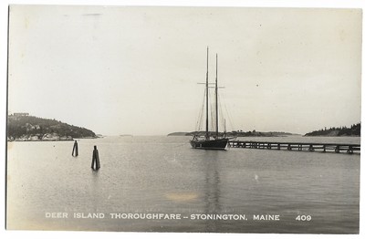 Antique RPPC Postcard c1951 Deer Island Thoroughfare Stonington ME #409 ...