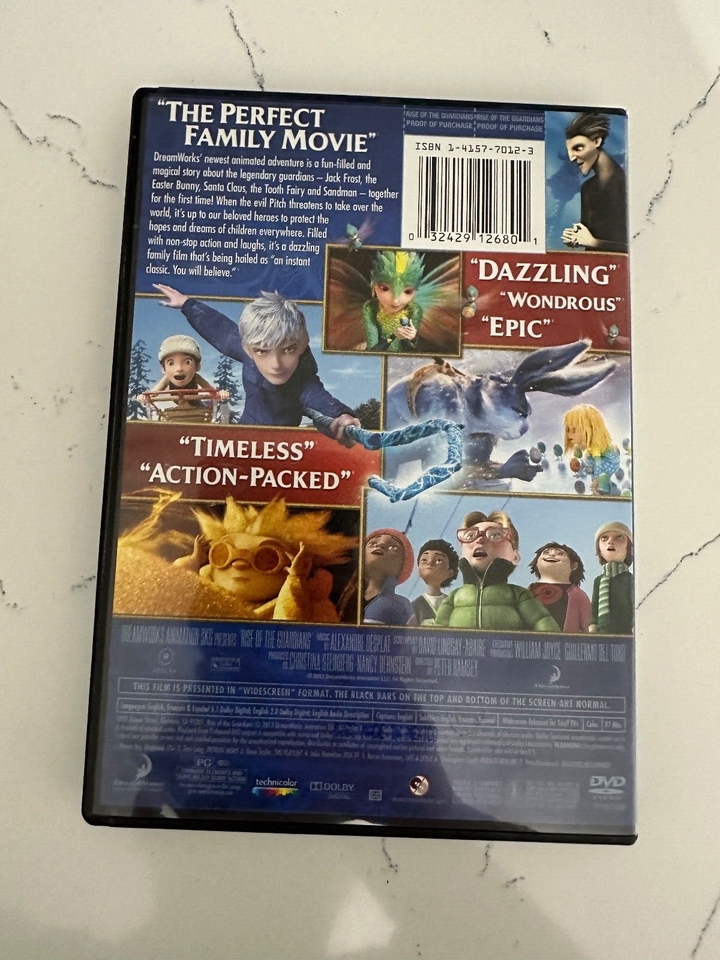 DreamWorks Rise of The Guardians Fun Filled Magical Family Film (DVD ...