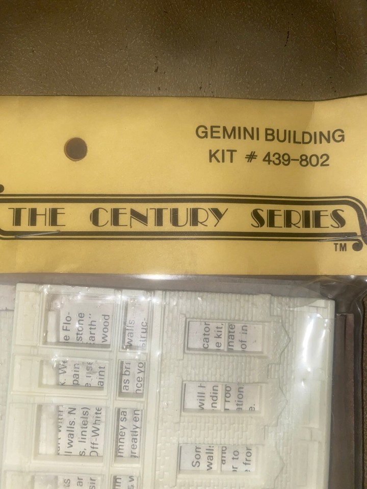 HO Scale, Magnuson Models Inc. The Century Series Kit #439-802. Gemini ...