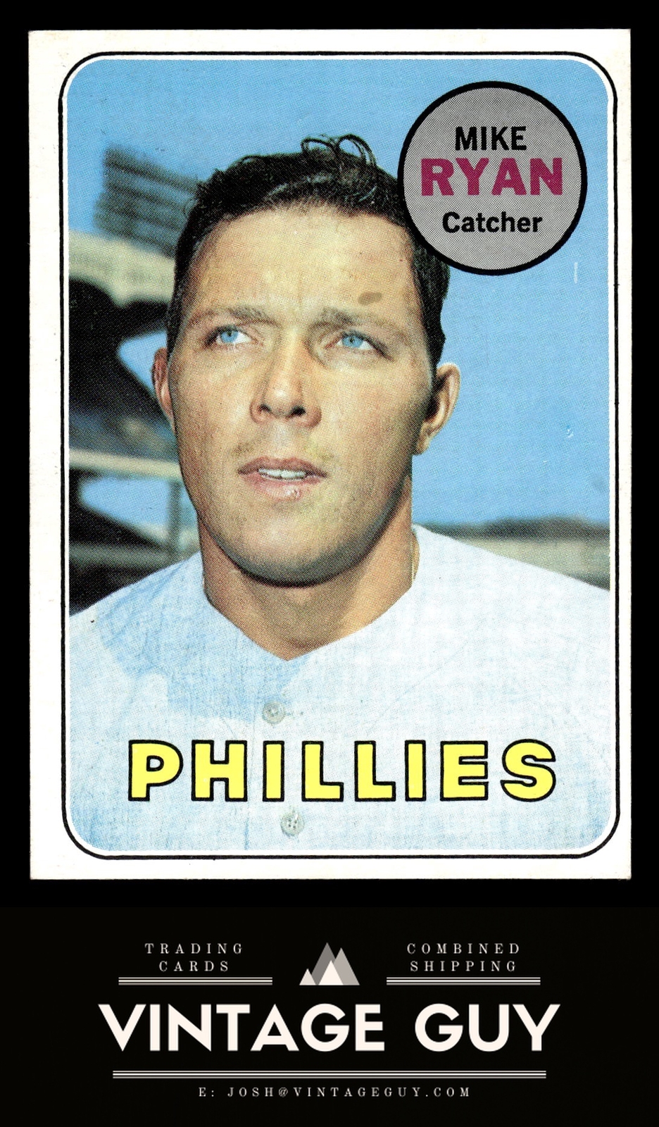 1969 Topps #28 Mike Ryan Vintage Philadelphia Phillies Baseball Card | eBay