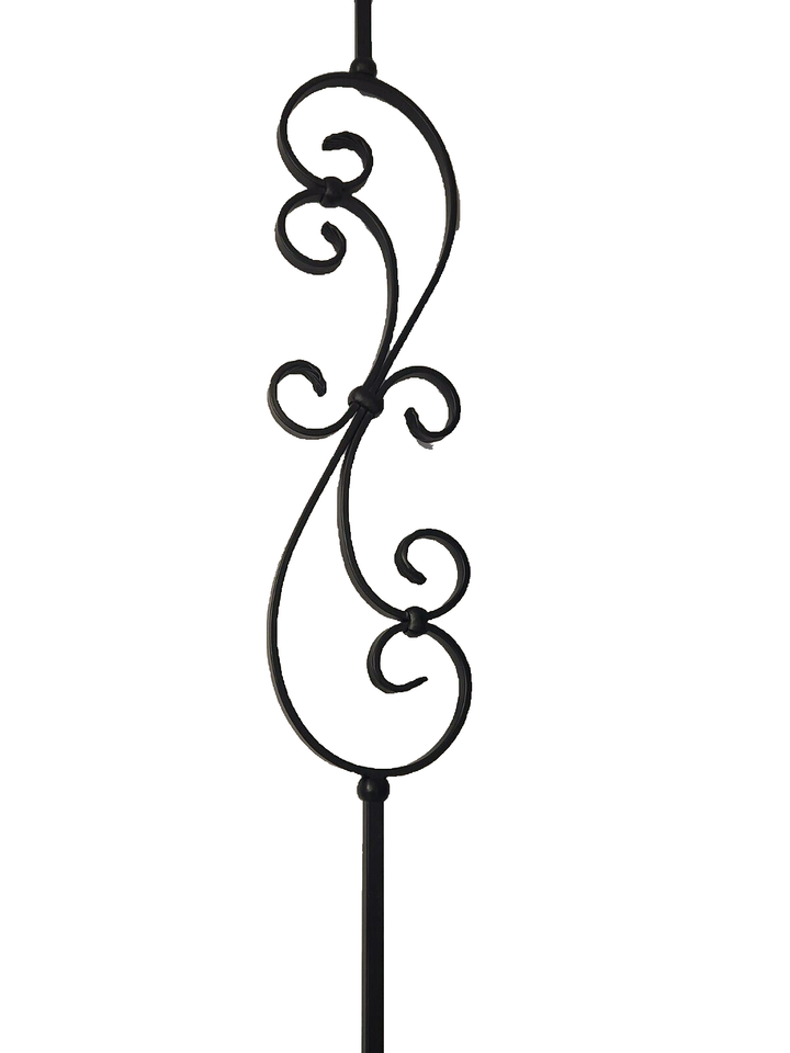 Set of 5 Decorative Square Metal Balusters "S" Scroll-1/2" w/ Iron ...
