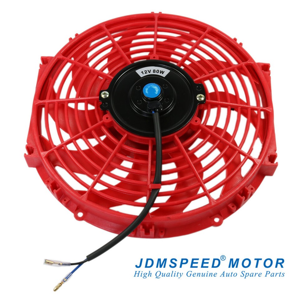 Universal 12V Engine Cooling Fan Slim Pull Push Racing Electric ...