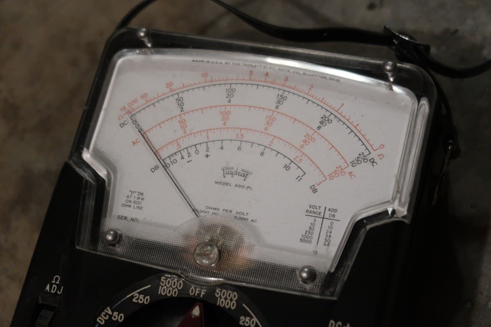 Triplett 630 Volmeter Vintage VTVM Vacuum Tube Analog Multimeter VOM ...