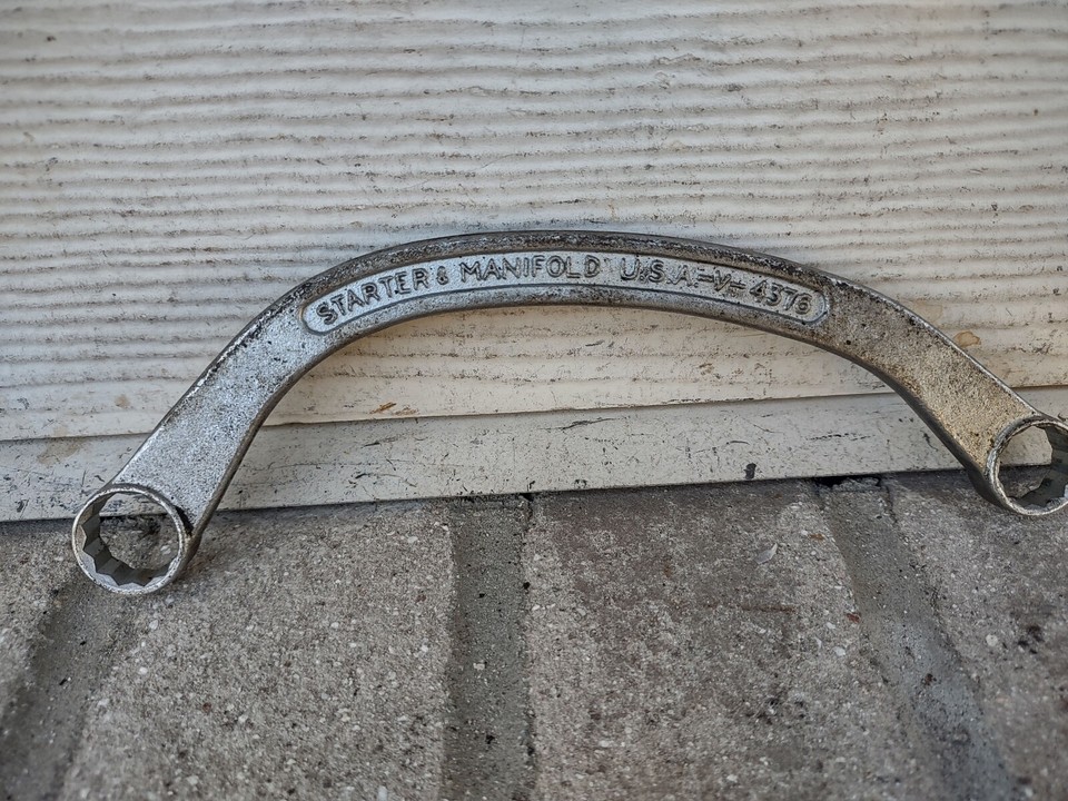 Vintage Craftsman 9/16" x 5/8" Starter Manifold Half Moon Wrench V EXC ...