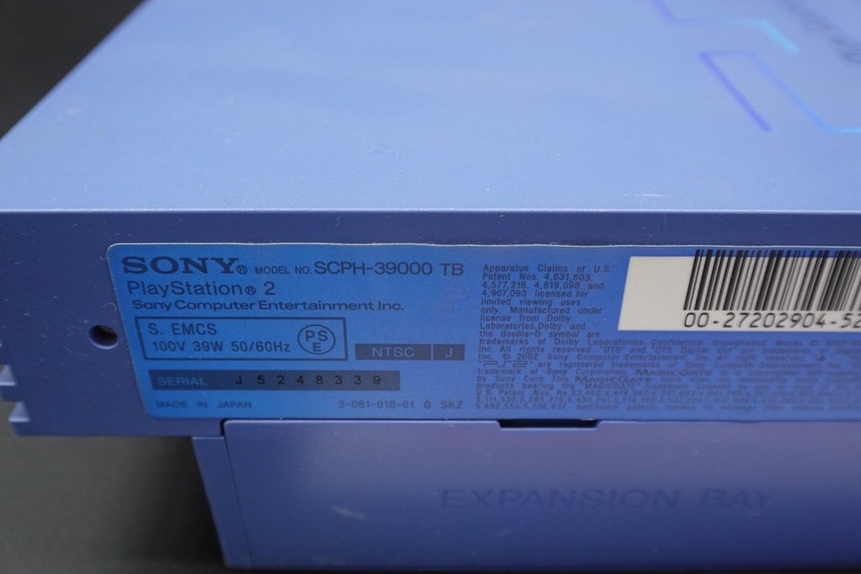 Sony PlayStation 2 PS2 Console only SCPH 39000 TB Toys Blue turquoise ...