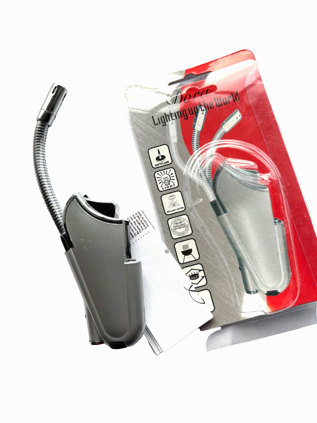 Dora Pipe lighter Candle Lighter Refilable Bendy Black or Silver NEW ...