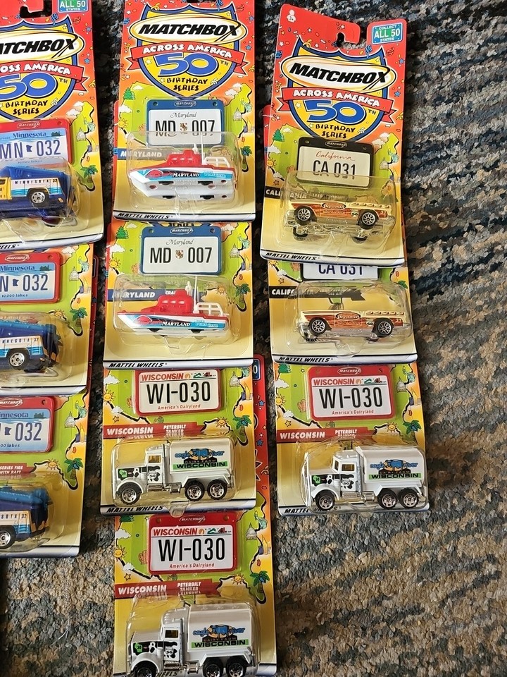 Matchbox Across America 50th Birthday Series Lot of 14 • NEW In Package ...