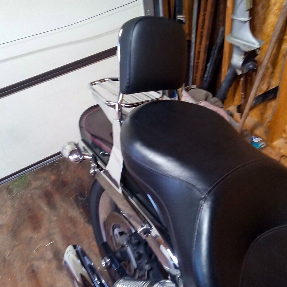 MOFUN Chrome Backrest Sissy Bar Docking Hardware For Harley Dyna Super ...