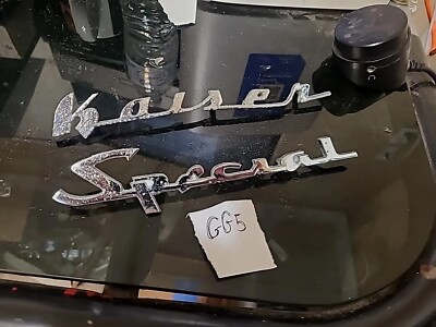 VINTAGE 1954 55 KAISER SPECIAL EMBLEM SET OEM 745405 | eBay