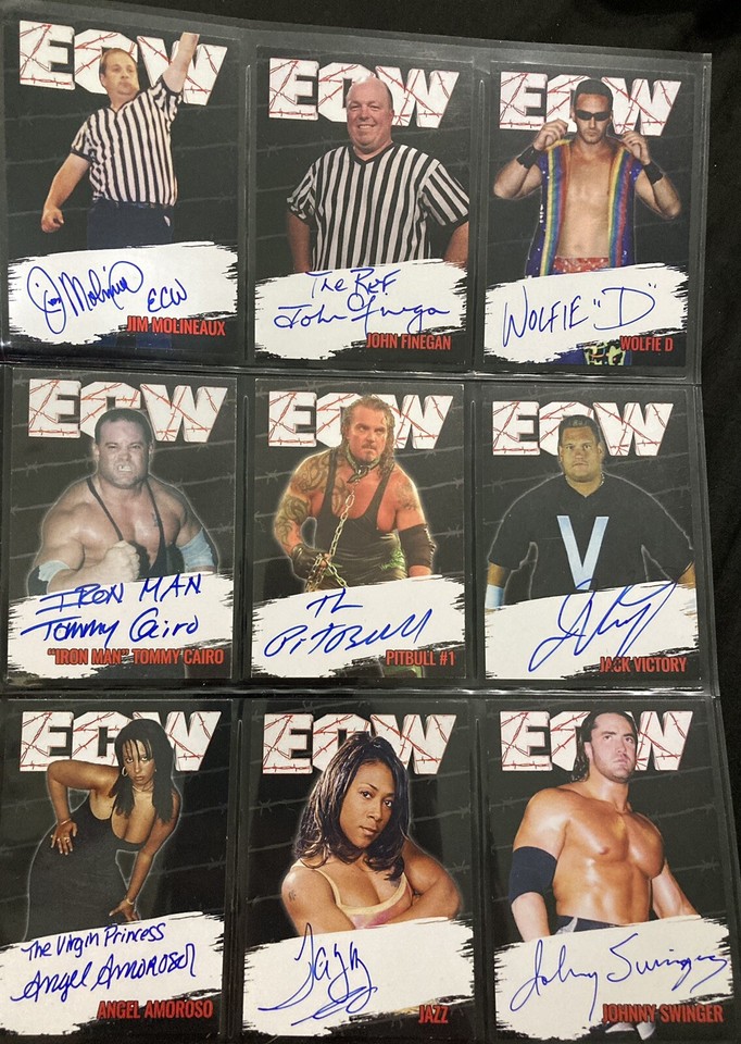 ECW auto card lot signed wrestling autographed set extreme | eBay