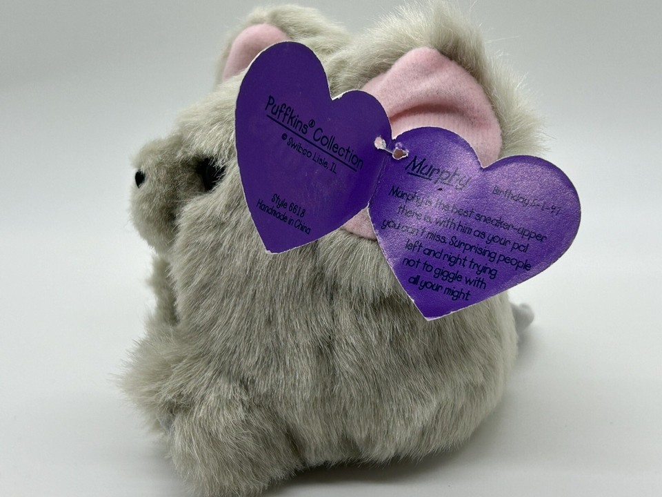 Swibco Puffkins Plush animal Mouse "Murphy" | eBay