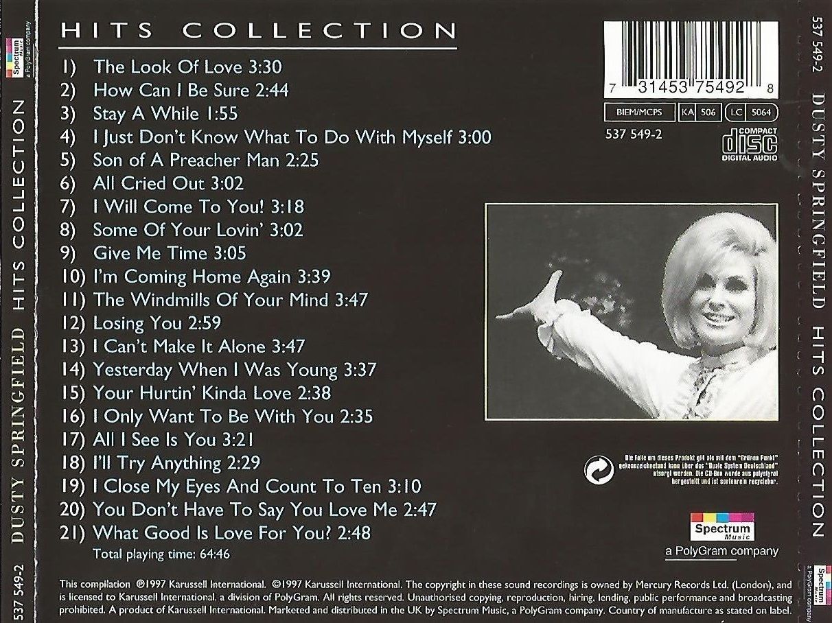 Dusty Springfield - Very Best Essential Greatest Hits Collection - RARE ...