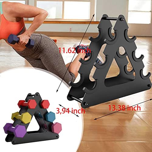 Dumbbell Rack Stand only 3 Tier Dumbbell Bracket Free Weight Stand ...