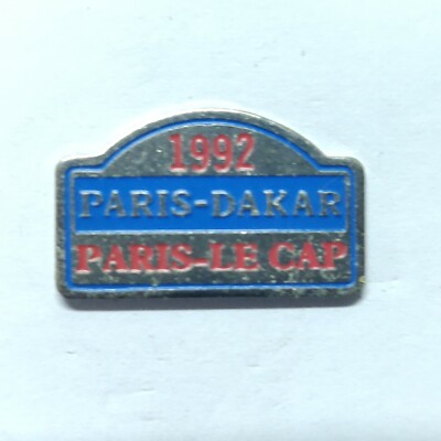 Pin's Pins Badge Paris Dakar Le Cap Rallye 14e 14 e Voiture Racing 1992 ...