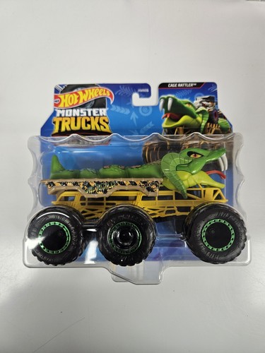 HOT WHEELS 2024 MONSTER TRUCKS BIG RIGS CAGE RATTLER DIECAST TRUCK | eBay