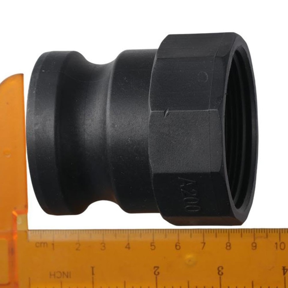 2PCS Black Cam Lock Fittings Portable 2 Inch Polyethylene Quick Connect ...