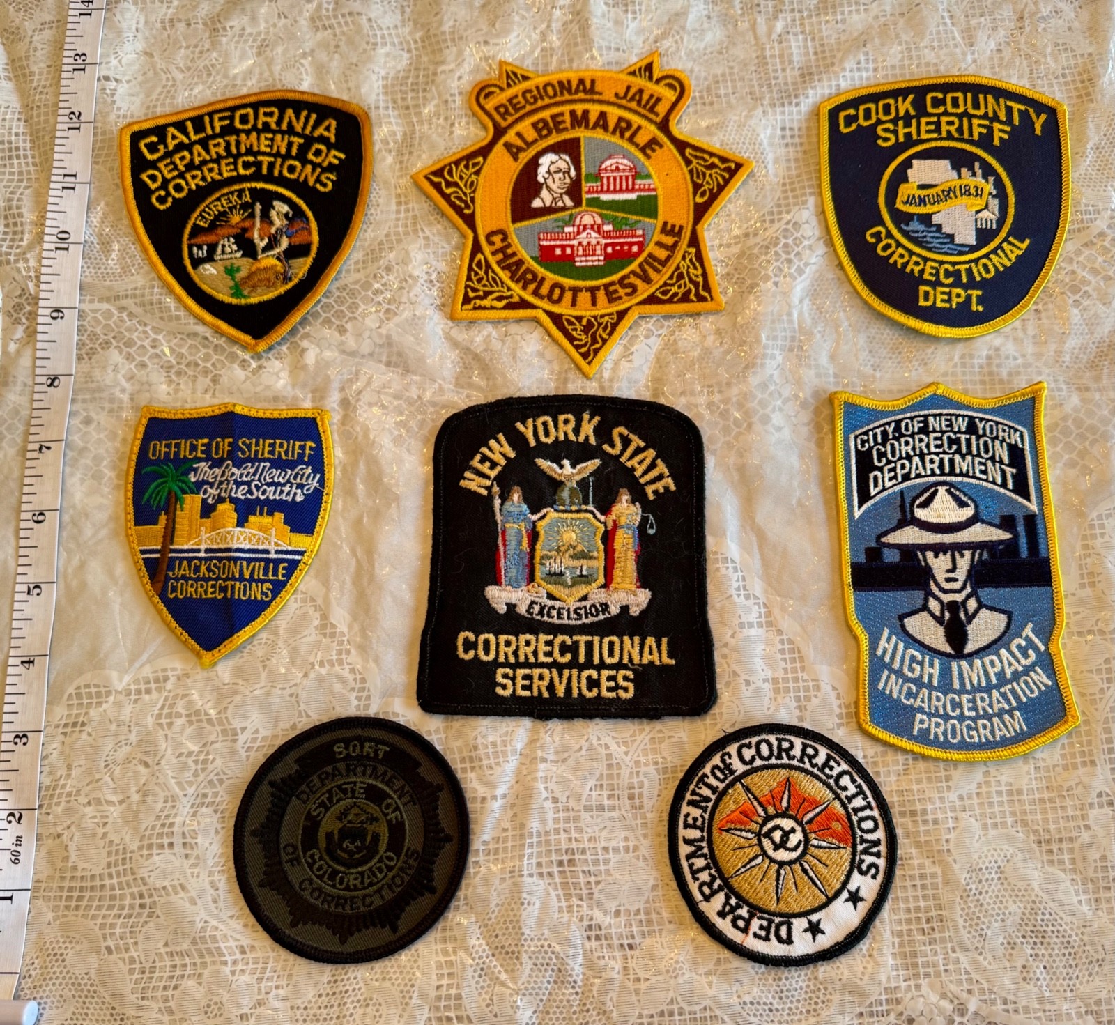 8 Piece Set of Various State Department of Corrections Patches | eBay