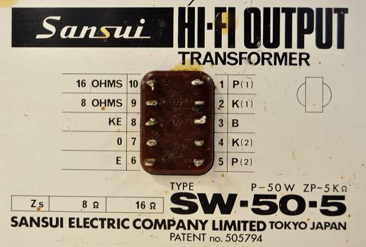 SANSUI Large output transformer SW-50-5 set of 2 used operation checked ...