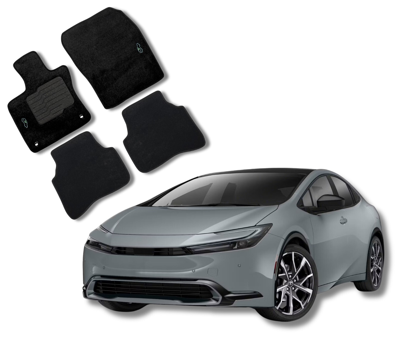 Carpet Floor Mats For 2023 2024 2025 2026 Toyota Prius Front and Rear ...