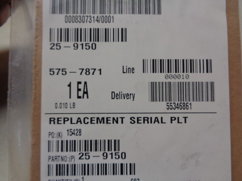 Toro Replacement Serial Plate 25-9150 | eBay