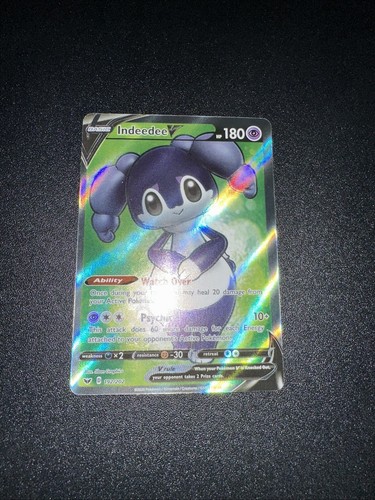 Pokémon TCG Indeedee V 192/202 Sword & Shield Base Ultra Rare Full Art ...