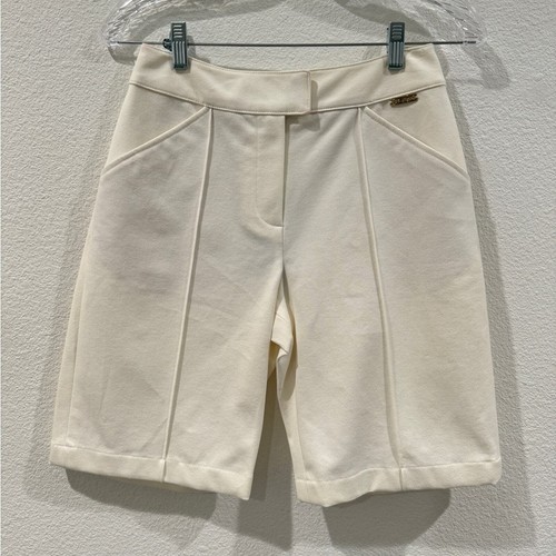NWT St. John Sport Denim White Bermuda Zipper Fly Shorts Size 0 | eBay