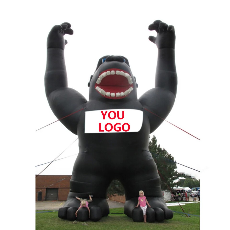 Giant Inflatable Gorilla W/Air Blower Kingkong Mascot Promotional ...