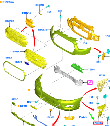 FORD TRANSIT MK4 Front Right Bumper Bracket KK31-17D958-AA 2368580 NEW ...