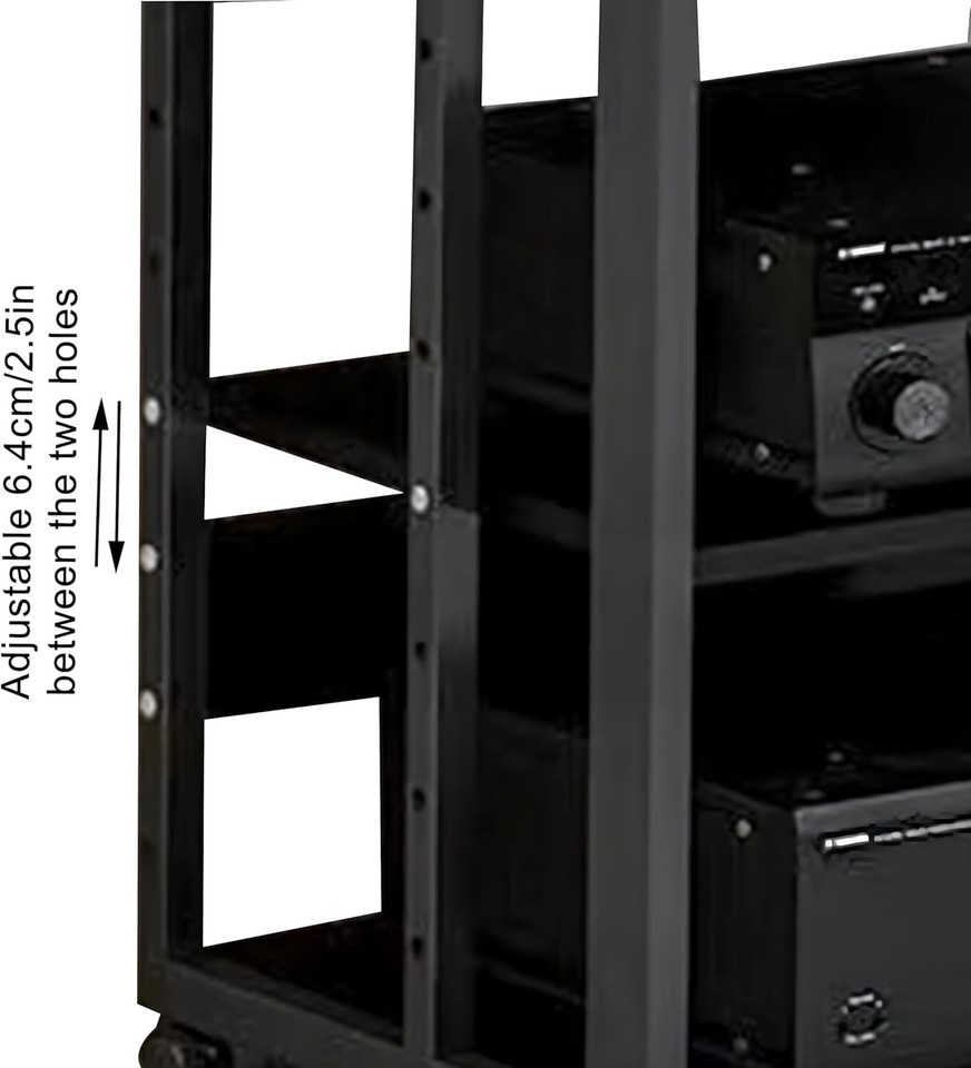 5-Tier AV Media Stand, Stereo Component Stand, HIFI Racks with Wheels ...