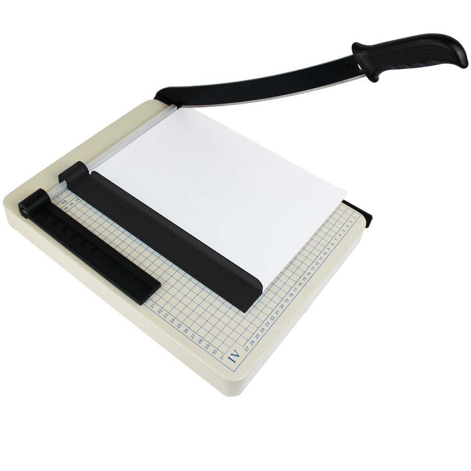 Paper Cutter 12" x 10" Metal Base Trimmer Scrap Booking Guillotine ...