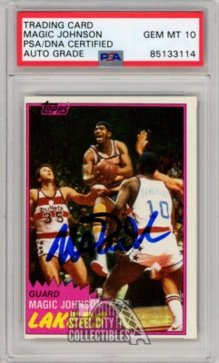 Magic Johnson 1981-82 Topps Autograph Card #21 PSA/DNA 10 | eBay