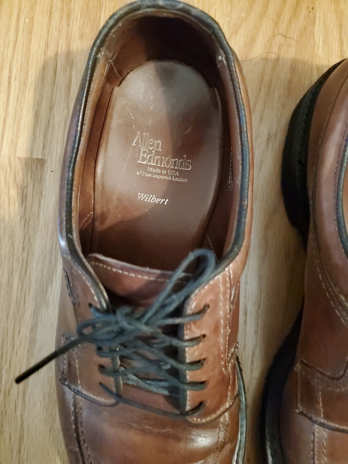 Allen Edmonds Wilbert Brown Leather Split Derby #1951… - Gem