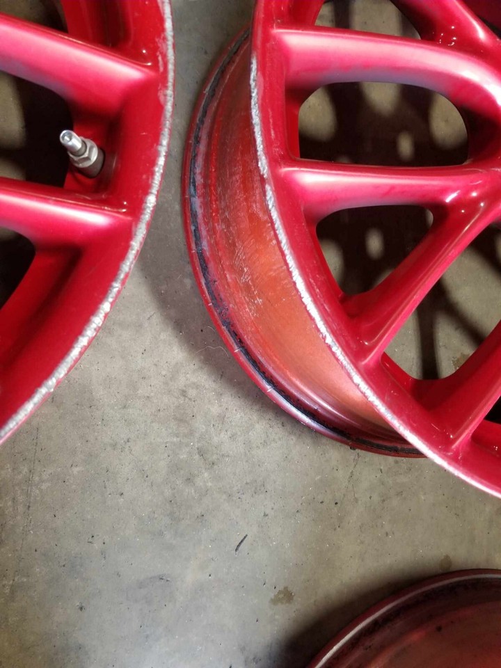 Mini Cooper JCW Wheels Red R112 Challenge Cross Spoke 17x7 02-15 #57 | eBay