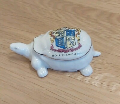Crested Ware China Gemma Turtle Trinket Box BOURNEMOUTH Crestware | eBay UK