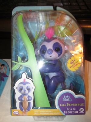 Fingerlings Baby Sloth - Marge (Purple) - Interactive Baby Pet - by ...