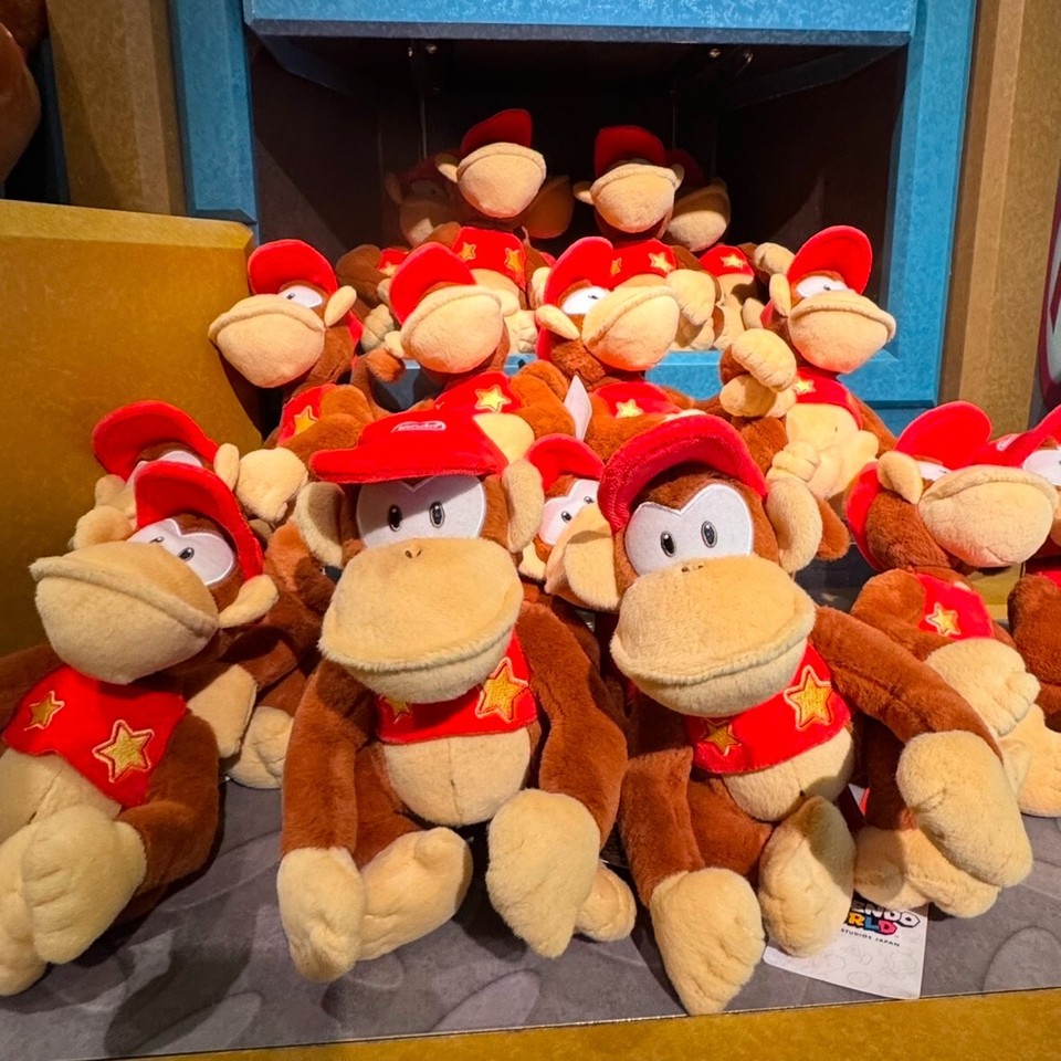SUPER NINTENDO WORLD Diddy Kong Plush Toy USJ Universal Studios Jp ...