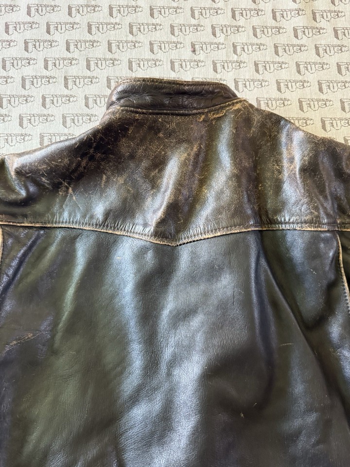Vintage 60s LANGLITZ Leather Jacket Mens M / L Motorcycle Riding FREE ...