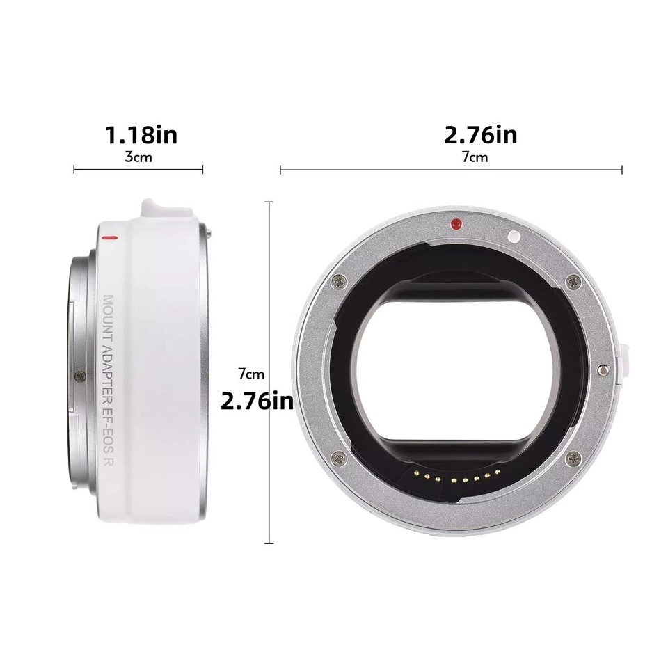 EF-EOS R Autofocus Lens Adapter For Canon EOS R RF Mount Camera IS EXIF ...