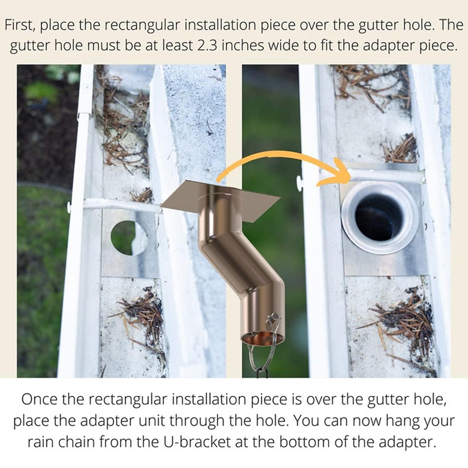 Engineered Stainless Steel Gutter Adapter Supports Heavy Rain Flow ...