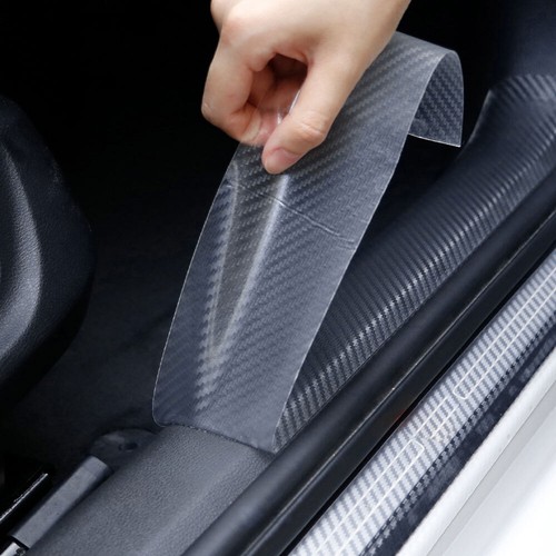 Clear Carbon Fiber Sticker Auto Car Door Anti-Scratch Strip Sill Scuff ...